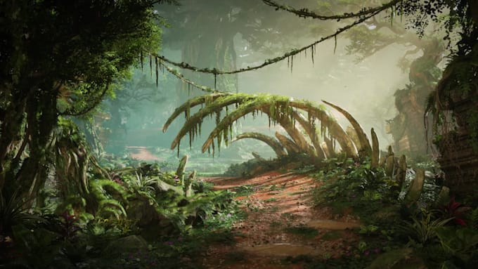 Do 3d game environment 3d level design 3d forest in blender unity 3d ue5 by Aishmodell | Fiverr