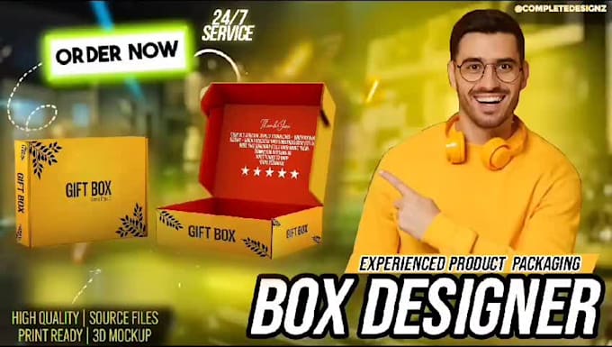 Design mailer or packaging box,product box design with 3d mockup for ...