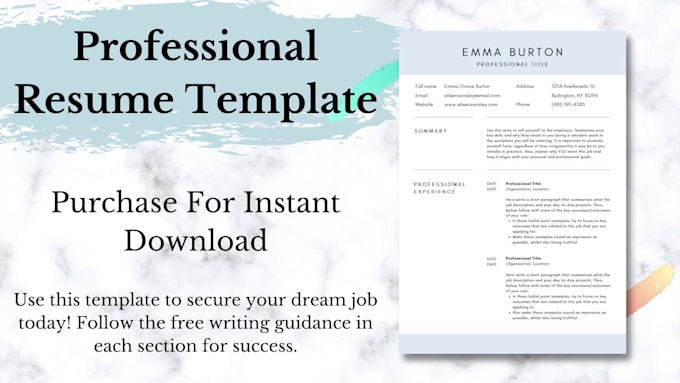 Design a professional resume template and rewrite by Patpattypatpat ...