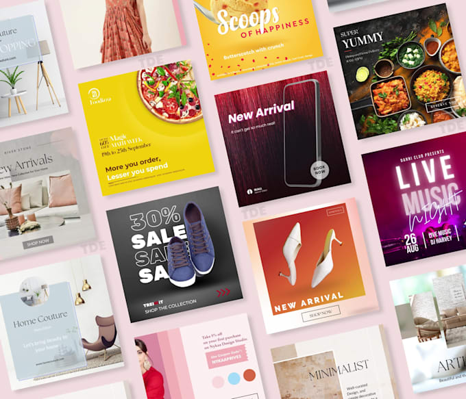 Design 30 social media post, graphics and social media ads by Tde ...