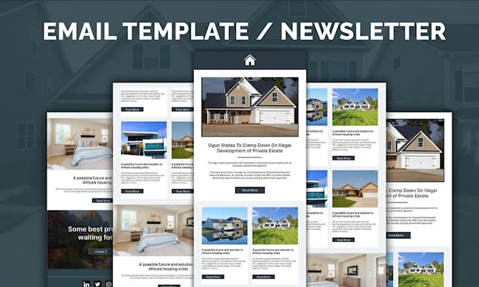 Design editable responsive real estate html email newsletter template ...