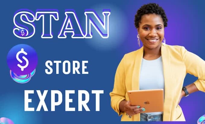 Do standard stan store setup with digital product upload store ...