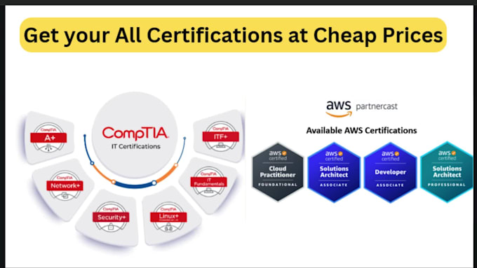 Help you get aws, comptia, pmp and microsoft certifications by Hamza_ali_7 | Fiverr