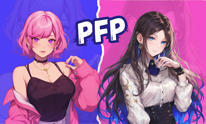 Draw anime art character design illustration, avatar, pfp, concept art ...