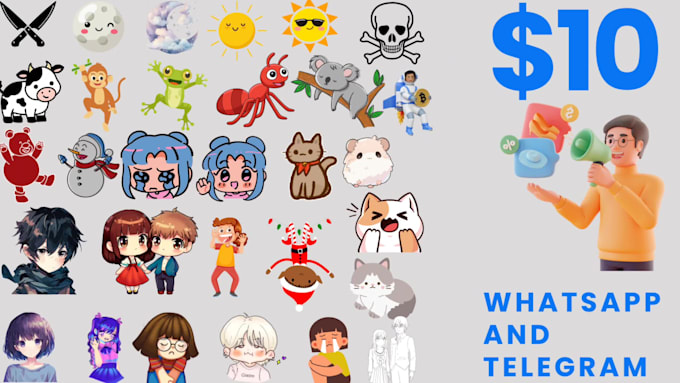 Create animated and custom stickers or emojis for whatsapp, telegram by ...