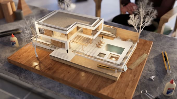 Architectural maquette style render by Zeenobj | Fiverr