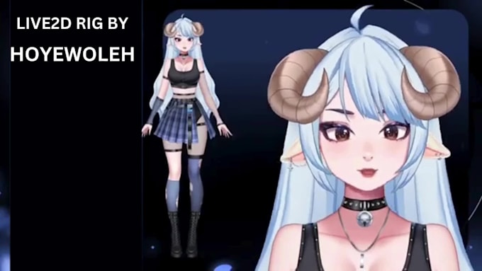 Draw and rig 2d vtuber model, live2d vtuber model, vtuber model, 2d ...