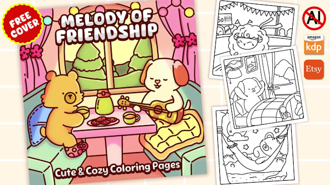 Draw cute bold and easy coloring pages, doodle line art for kids and ...