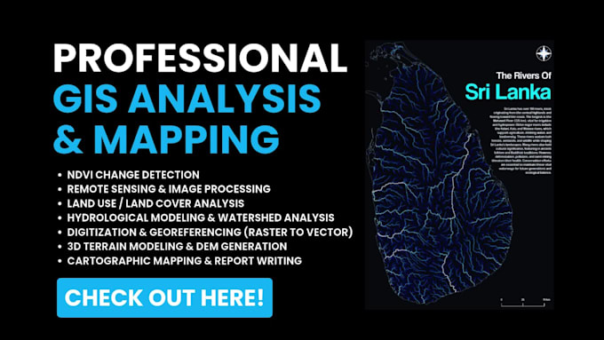 Do gis mapping spatial analysis remote sensing in arcgis and qgis by L6llll | Fiverr