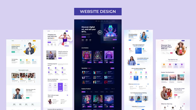 Design modern responsive website, landing page ui ux by figma, xd or psd by Isfak_studio | Fiverr