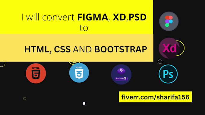Convert figma to html5 or bootstrap with fully responsive by Sharifa156 ...