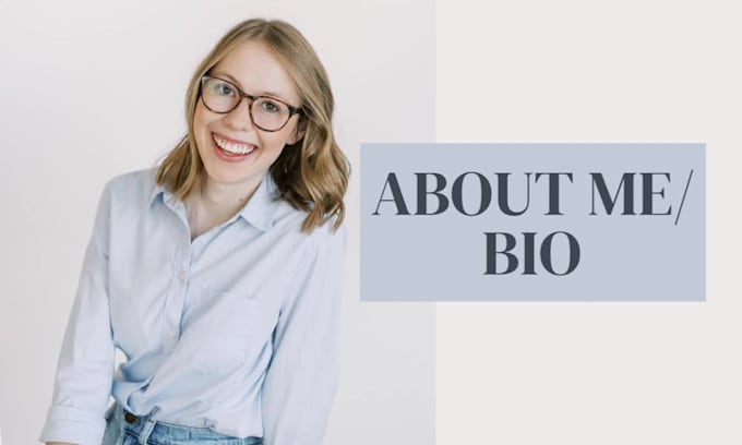 Write your bio, about me, or about us copy by Ashleewrites | Fiverr