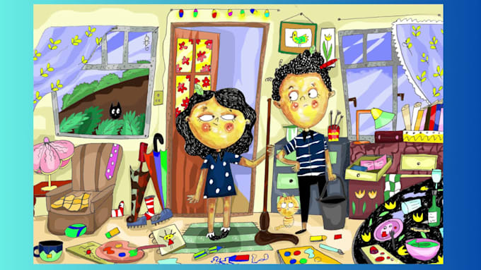 Draw awesome children book illustration by Art_by_dhana | Fiverr