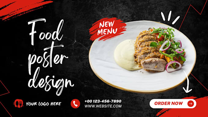Design food poster, and food banner for social media post ads or food ...