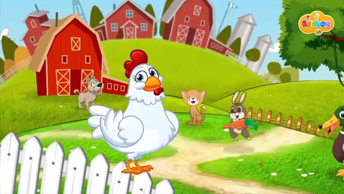 Do 2d cartoon video animation for kids and nursery rhymes by Rainbow ...