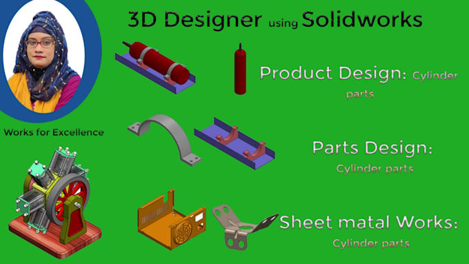 Do 3d product design using solid works by Designer3d_2d | Fiverr