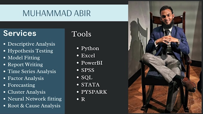 Do data analysis using python, excel, spss, r, stata, power bi, sql by Muhammad__abeer | Fiverr
