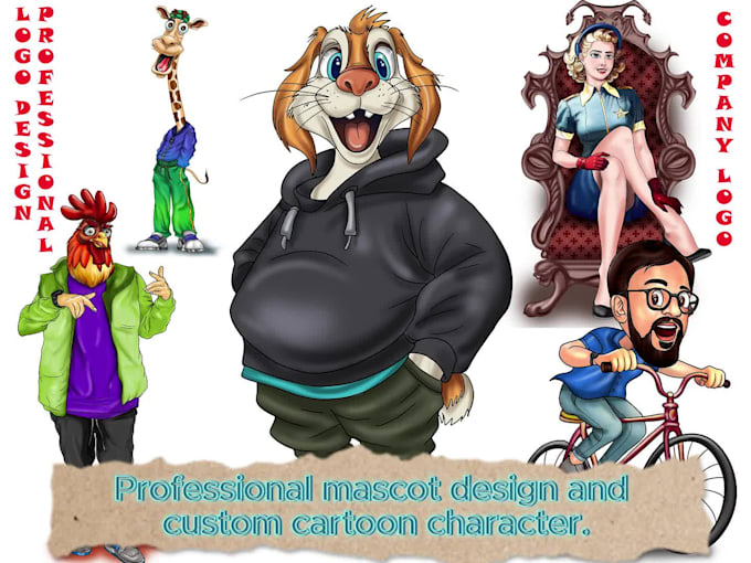 Draw mascot, cartoon logo character by Sm_tattoopro | Fiverr