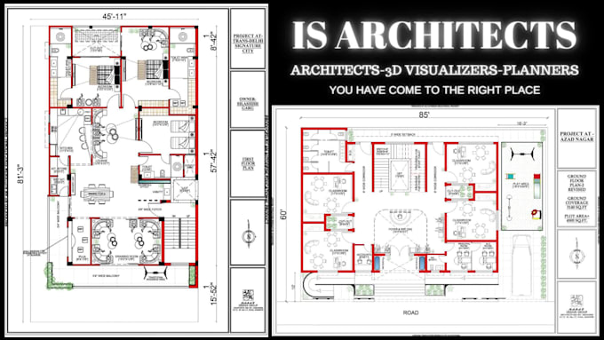 Do 2d floor plan autocad 2d drawing architect by Ishansangwan | Fiverr