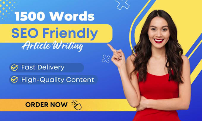 Write 1500 words seo articles and blog posts that will rank by Writing ...