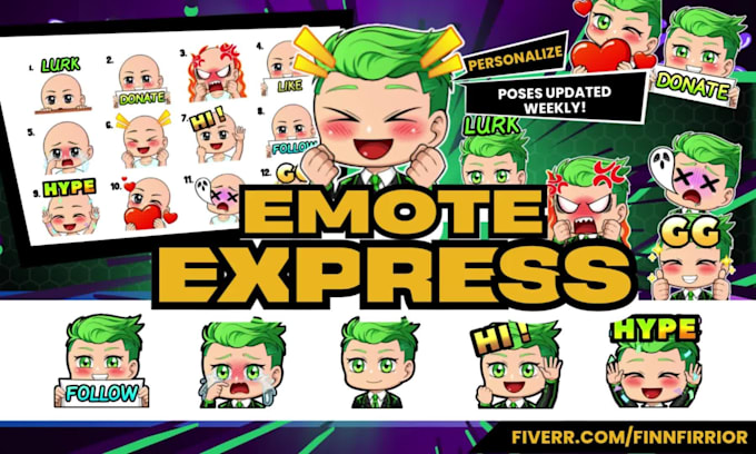 Design custom chibi emotes, alerts for your twitch, youtube, or discord ...