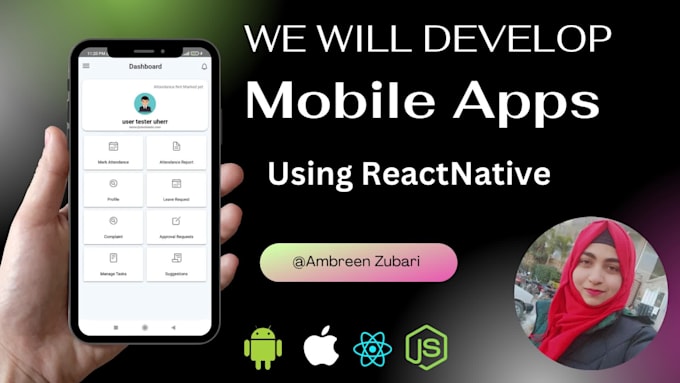 Do mobile app development react native, ios and android app development by Ambreenzubari | Fiverr