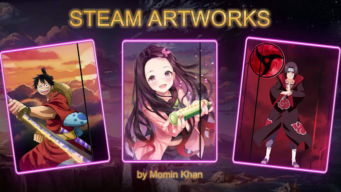 Create premium animated steam artwork and animated profile showcase by ...
