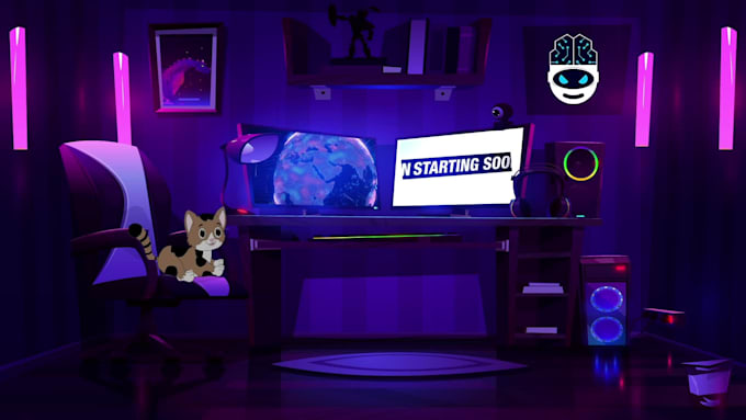 Create custom 3d animated starting soon scene for streamers by Marwa113 ...