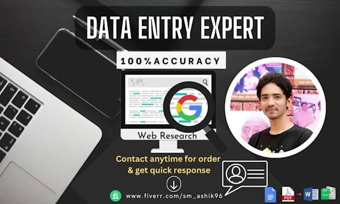 Be your virtual assistant for data entry, web research by Sm_ashik96 ...