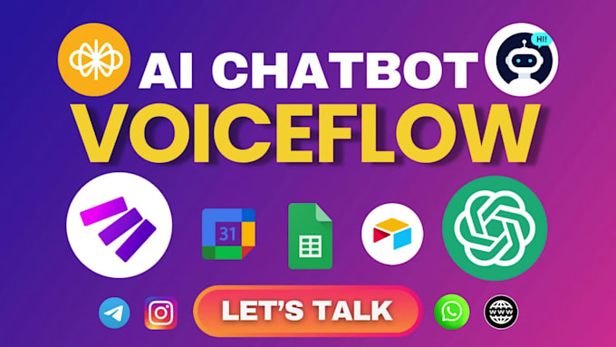 Build a voiceflow ai chatbot for your business custom chatbot by Rohskk | Fiverr