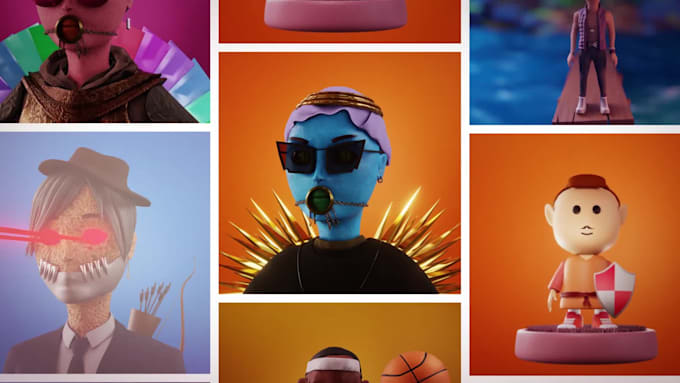 Create awesome 3d nft art collection for your 3d nft project by Zebrain ...