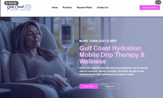 Develop iv hydration website mobile iv hydration website iv therapy ...