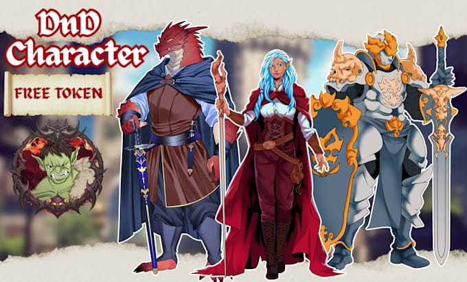 Draw dnd character art, fantasy illustration or concept art by ...