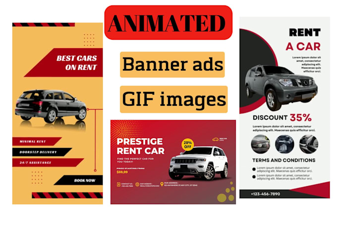 Design animated gif banner ads within 24 hours by Lasania_mahmood | Fiverr