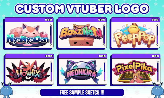 Design custom vtuber logo for streamers, gamers in anime style by ...