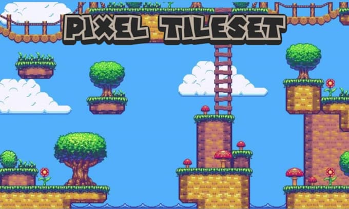 Create or animate a retro pixel art character or tileset, spritesheet ...