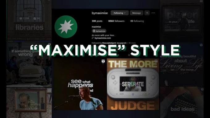 Do cinematic ig reels with catchy captions like maximise by ...