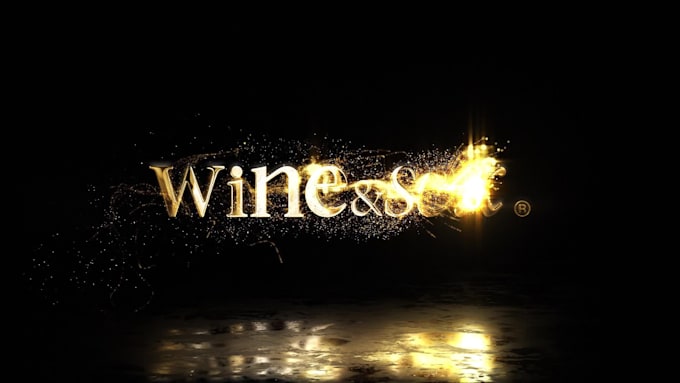 Stylish cinematic gold particles animated logo design by Becreativeua ...