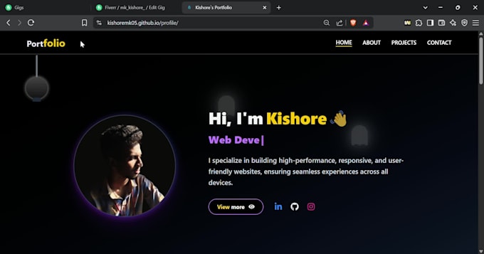 Build your perfect portfolio website fast and affordable by Mk_kishore ...