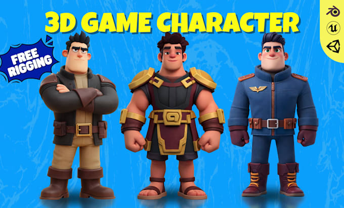 Create game ready 3d characters with free rig for unity and unreal by ...
