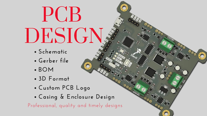 Design quality pcb with schematic, bom, casing, gerber and cpl files by ...