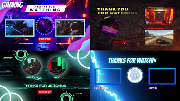 Design custom animation youtube outro video by Sakubhai | Fiverr