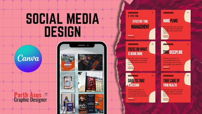 Design anything in canva, i will design social media post in canva, by ...
