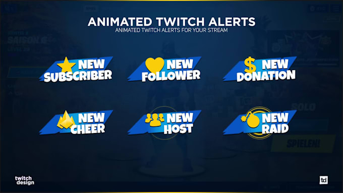 Create custom animated twitch alerts for your twitch stream by Twitch ...