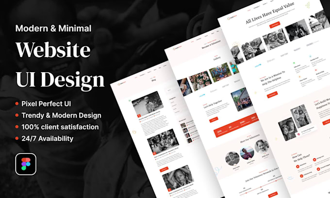 Do clean website ui ux design or website ui design with figma by ...