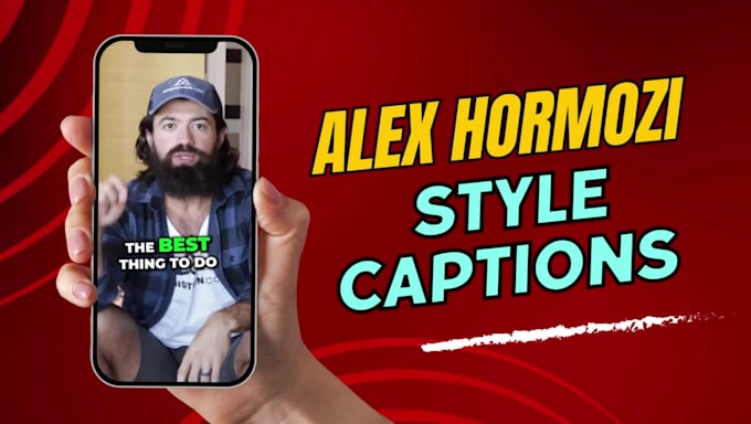 Edit alex hormozi style captions and video edits by Mohsin7x | Fiverr