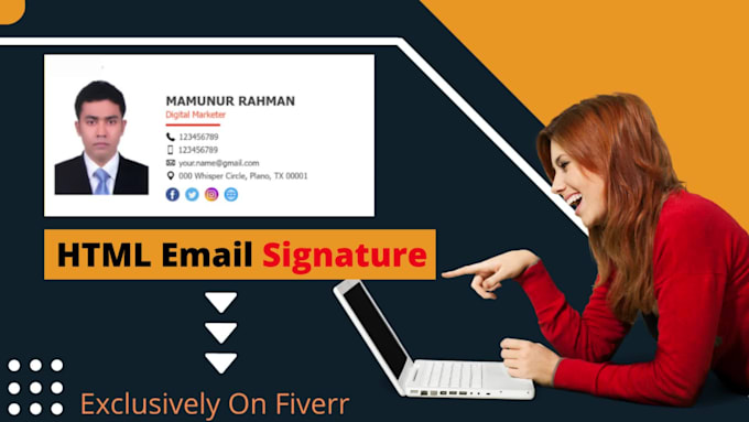 Create responsive, impressive advanced html email signature by ...