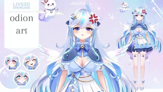 Draw and rig 2d vtuber model, live2d rigging vtuber design for vtube ...