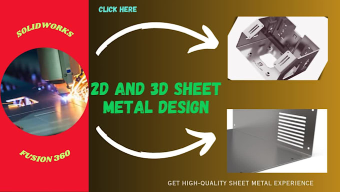 Craft 2d and 3d sheet metal designs in solidworks by Indika_sena | Fiverr