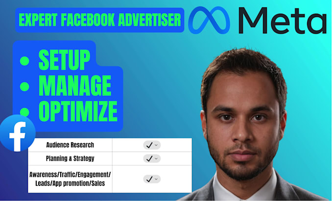 Be your meta ads manager to create high converting facebook ads ...